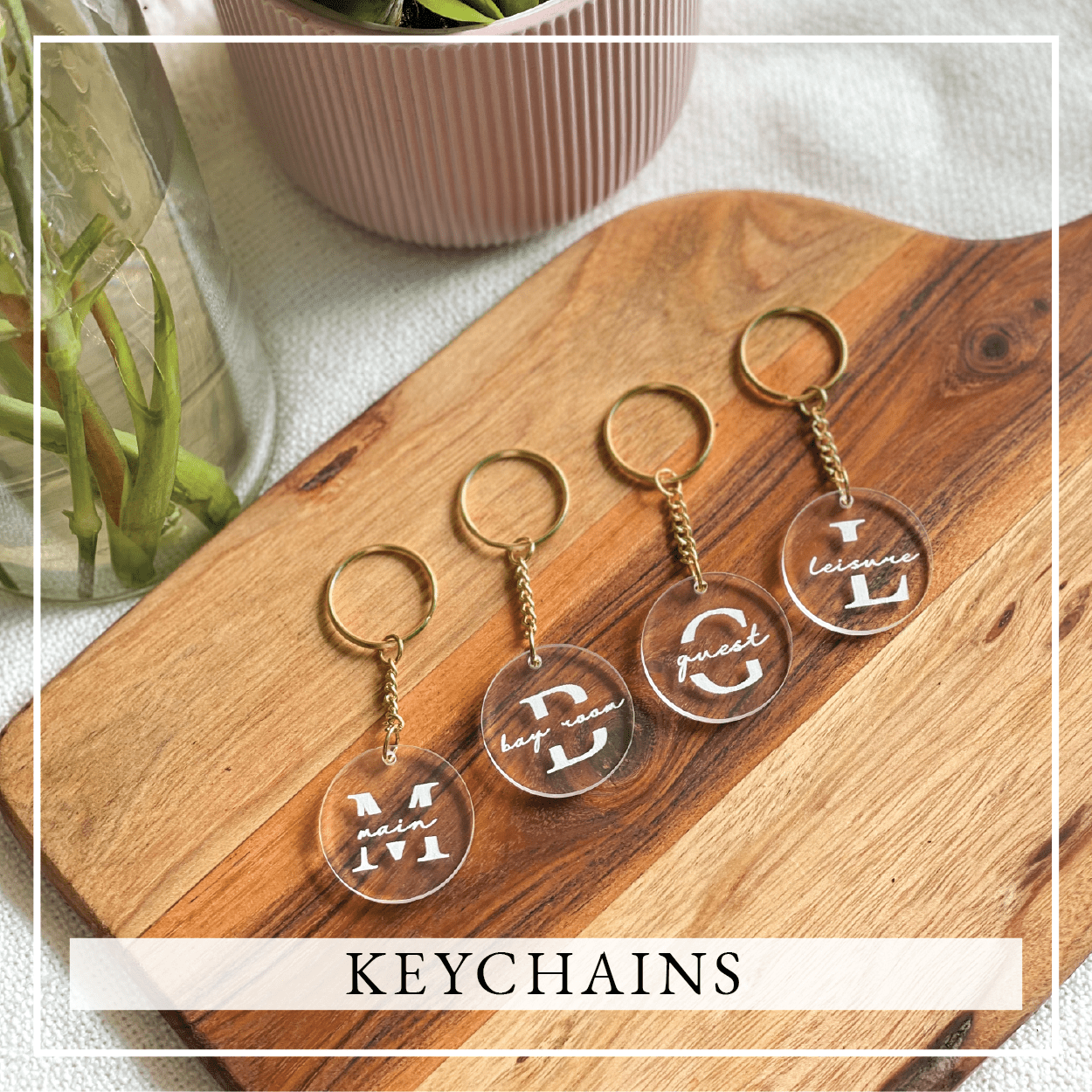 Personalised Keychains Metal Acrylic Macrame Fancy Keychains - Lemonade