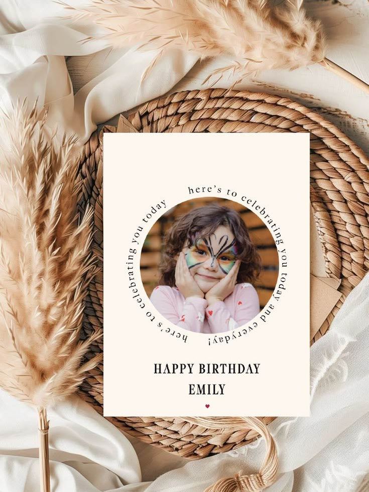 Personalized Birthday Greeting Card - Frame - Lemonade