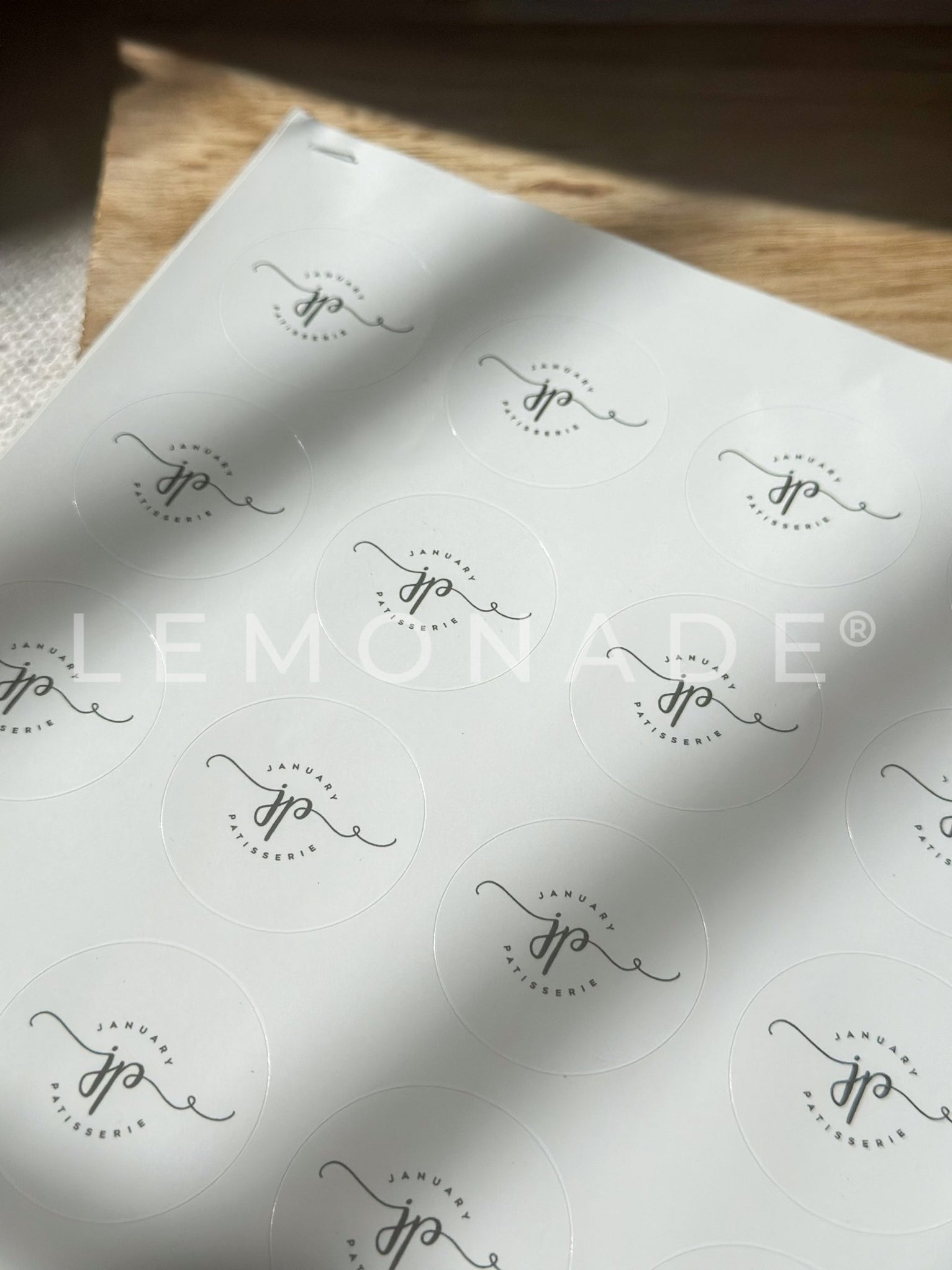 Personalized - Branding Stickers - Circle - Lemonade