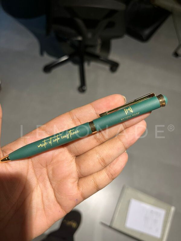 Personalized - Emerald Green Ball Pen - Lemonade