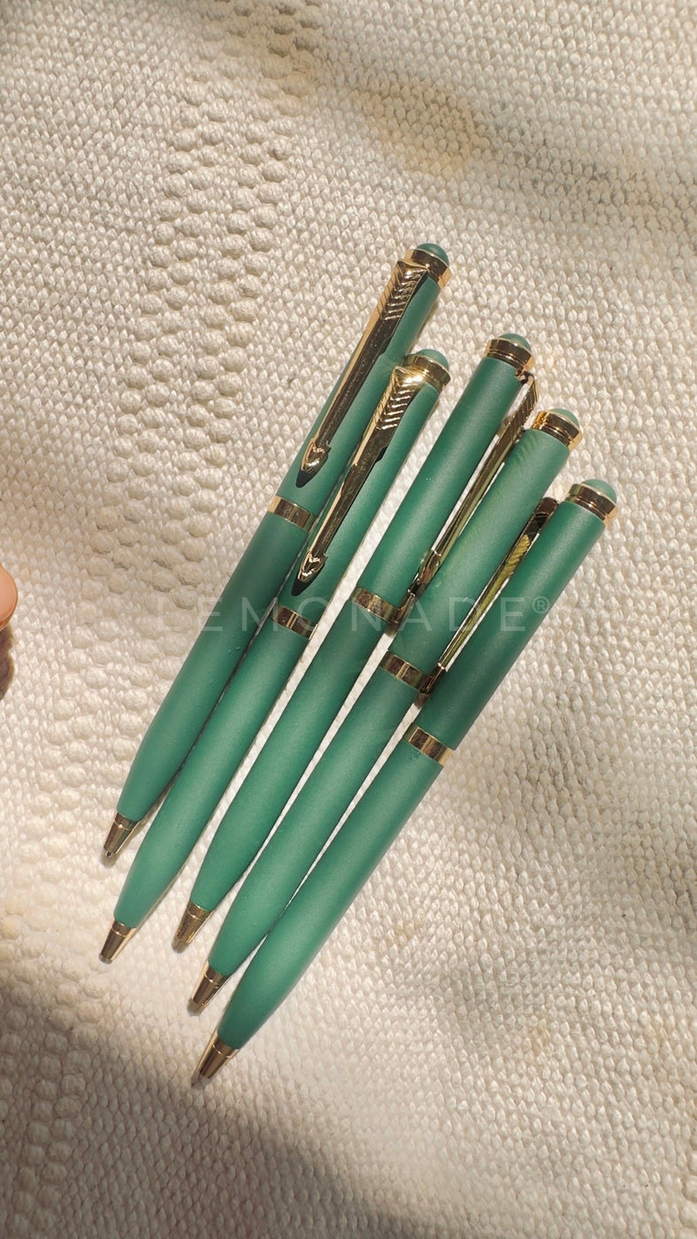 Personalized - Emerald Green Ball Pen - Lemonade
