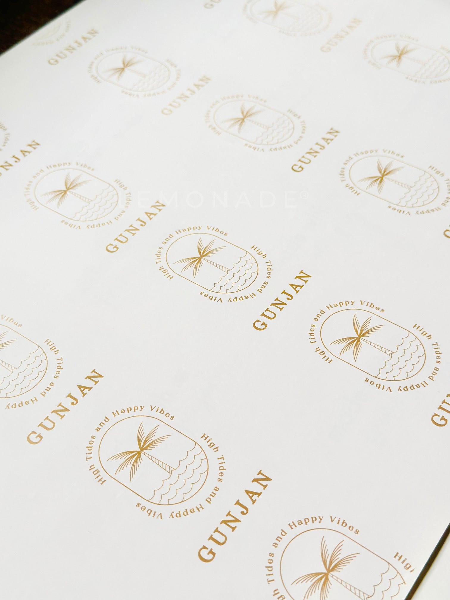Personalized - Gift Wrapping Sheets - High Tides And Happy Vibes - Set ...