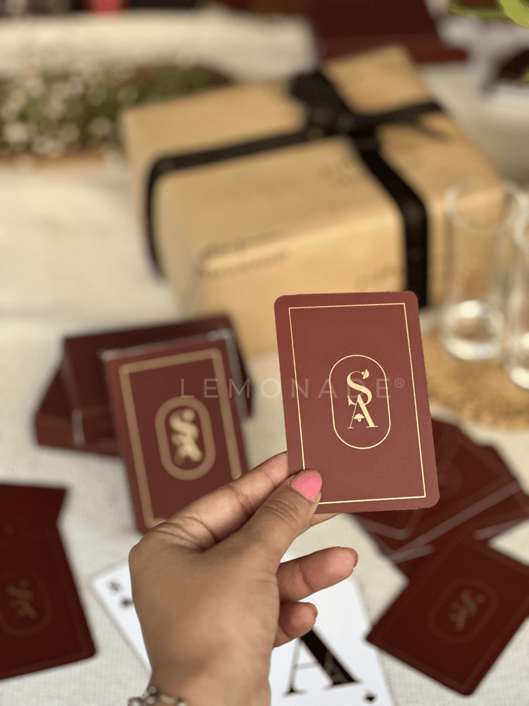 Personalized - Gold Printed - Playing Cards - Logo - Lemonade