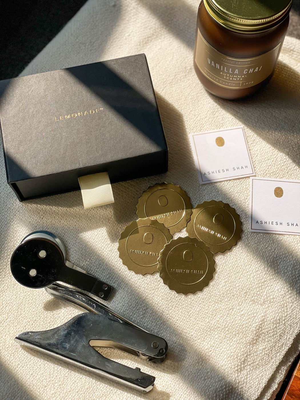 Personalized Paper Embosser Set - Logo - Lemonade