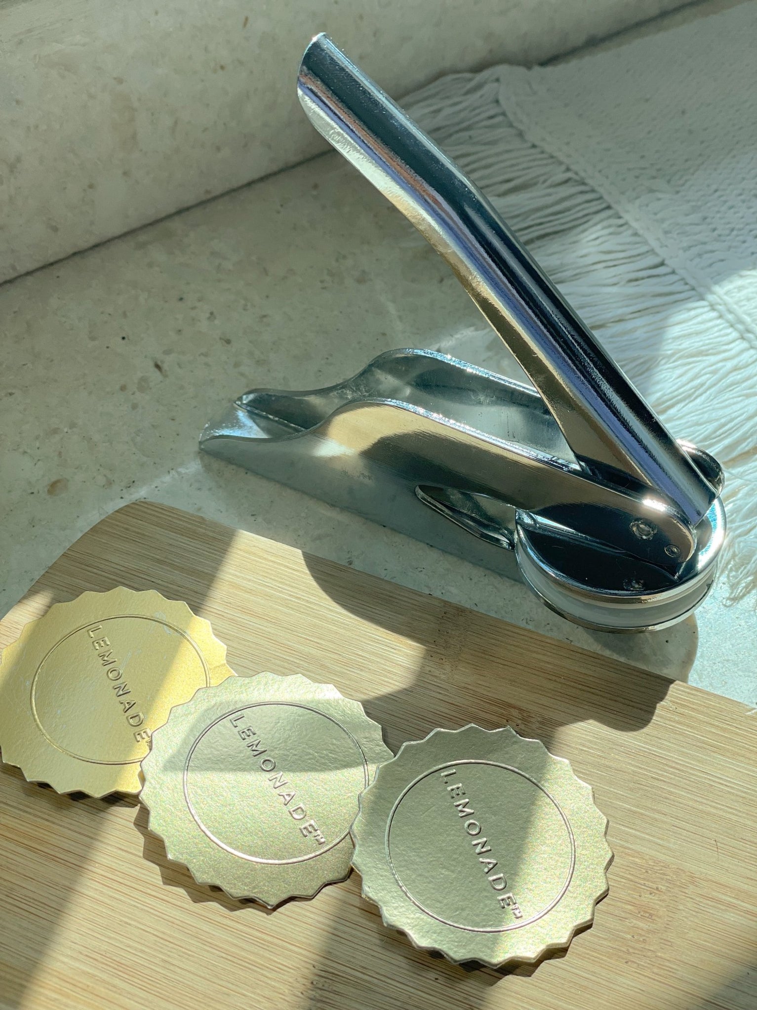 Personalized Paper Embosser Set - Logo - Lemonade