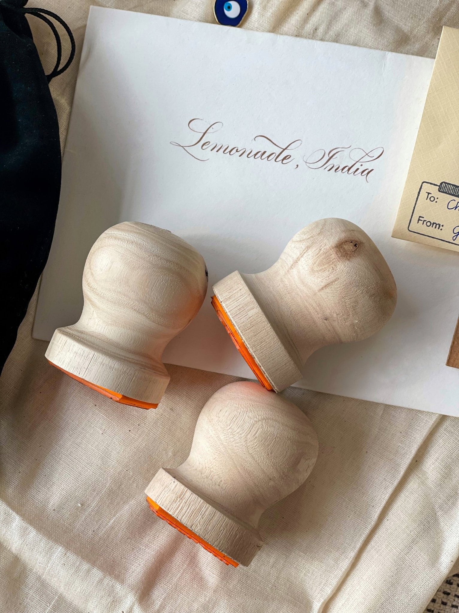 Personalized - Rubber/Ink Stamps with Wooden Handle - 1.5 Inch Diameter ...