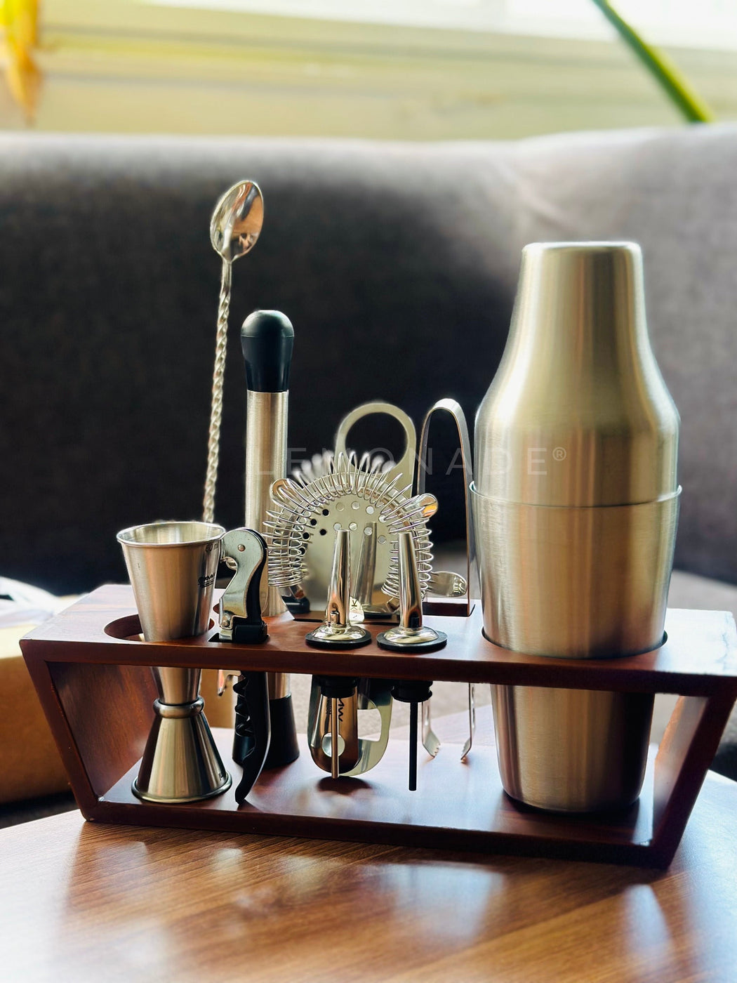 personalized bar set, bar set - Shades of Rose Gold - Lemonade